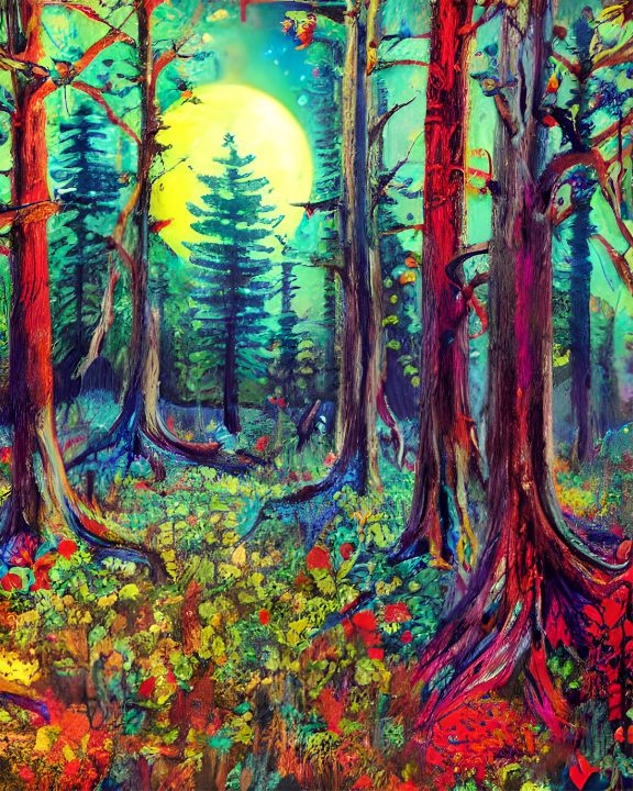Beautiful Forest - Sanzida Design - Paintings & Prints, Landscapes ...