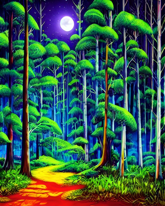 Beautiful Forest - Sanzida Design - Paintings & Prints, Landscapes ...