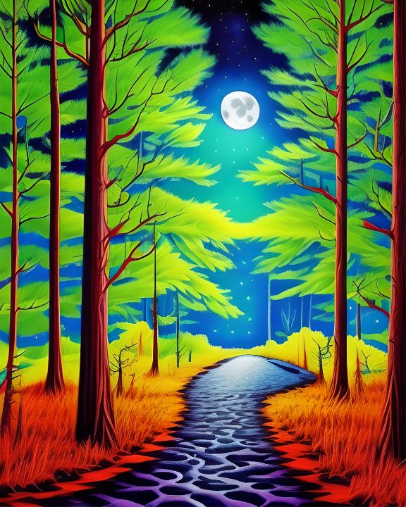 Beautiful Forest - Sanzida Design - Paintings & Prints, Landscapes ...