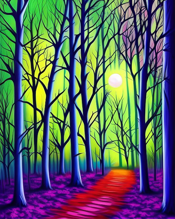 Beautiful Forest - Sanzida Design - Paintings & Prints, Landscapes ...