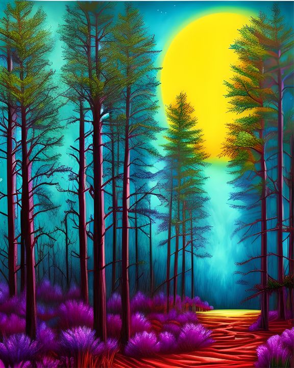 Beautiful Forest - Sanzida Design - Paintings & Prints, Landscapes ...