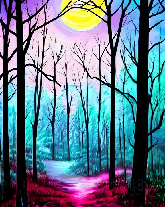 Beautiful Forest - Sanzida Design - Paintings & Prints, Landscapes ...