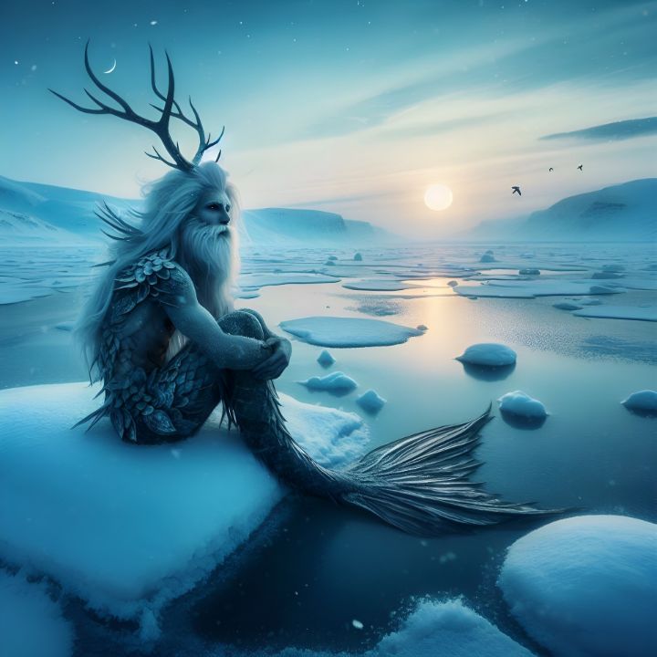 The Merman King of Aurora Borealis - Dawns Designs - Digital Art & AI ...