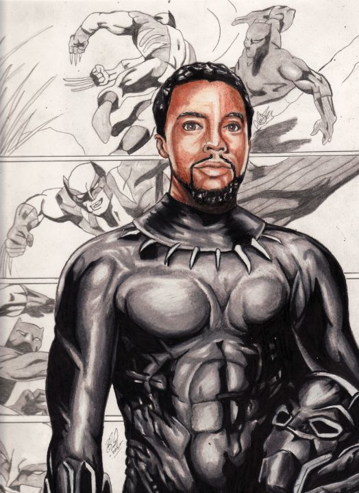 Chadwick Boseman as Black Panther - Artist at Large Studio - Paintings ...