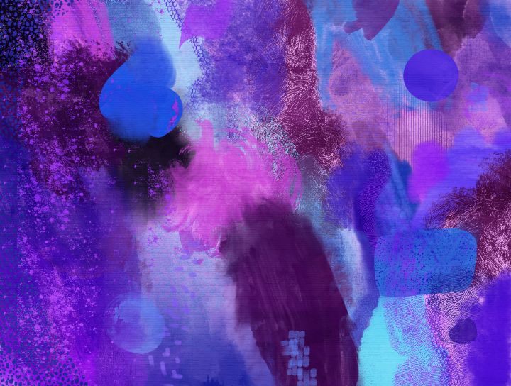Purple Party - Weird and Wonderful Art - Digital Art & AI, Abstract ...