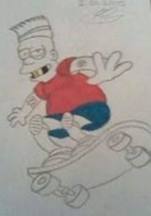 How To Draw Bart Simpson With A Gun