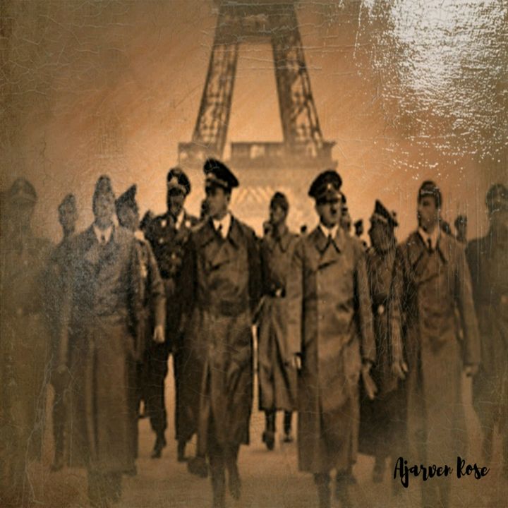 Adolf Hitler Entering Paris - Ajarven Rose Timeless Art - Paintings ...