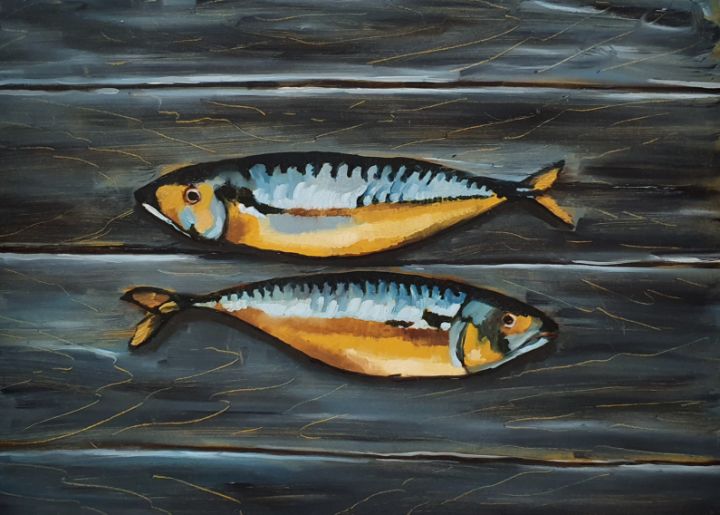 Still life with fish (5) - Tatiana Karchevskaya - Paintings & Prints ...