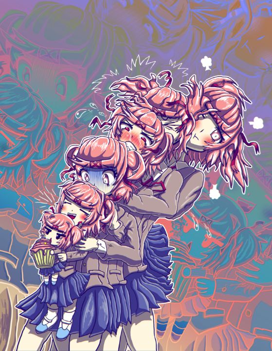 Cupcakes All the Way Down - DDLC - The Shoddy Doodles - Digital Art ...