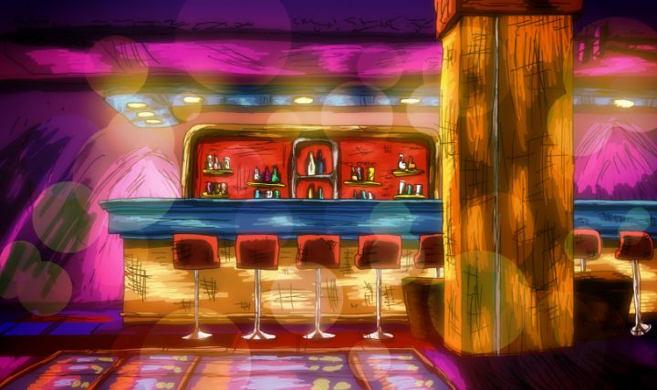 A Flashy Bar - The Shoddy Doodles - Digital Art & AI, Buildings ...