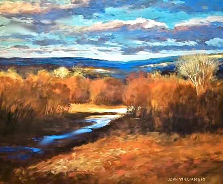 Dry Creek in the Fall - Missouri Artist John Williams - Paintings ...