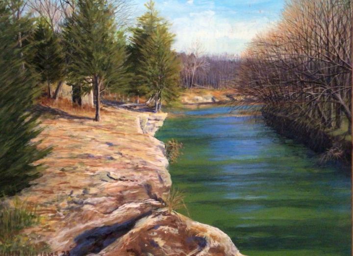 Blackjack Bluffs Sac River - Missouri Artist John Williams - Paintings ...