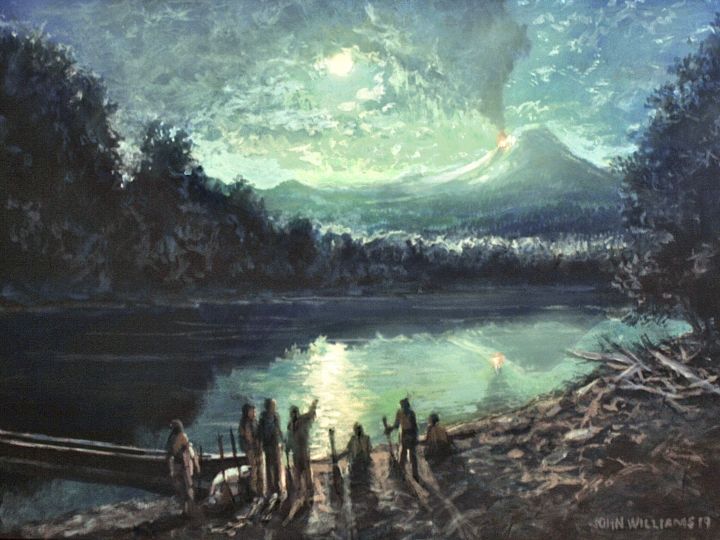 The 1847 Eruption of Mt. St. Helens - Missouri Artist John Williams ...
