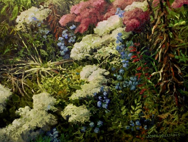 Color in Bridget’s Garden - Missouri Artist John Williams - Paintings ...