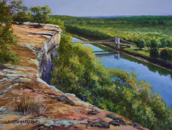 The Old Monegaw Springs Bridge - Missouri Artist John Williams ...