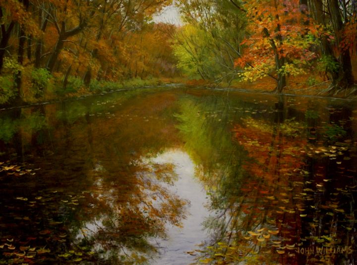 Fall Colors on Hogle Creek - Missouri Artist John Williams - Paintings ...