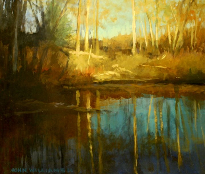 Winter Evening on Hogle Creek - Missouri Artist John Williams ...