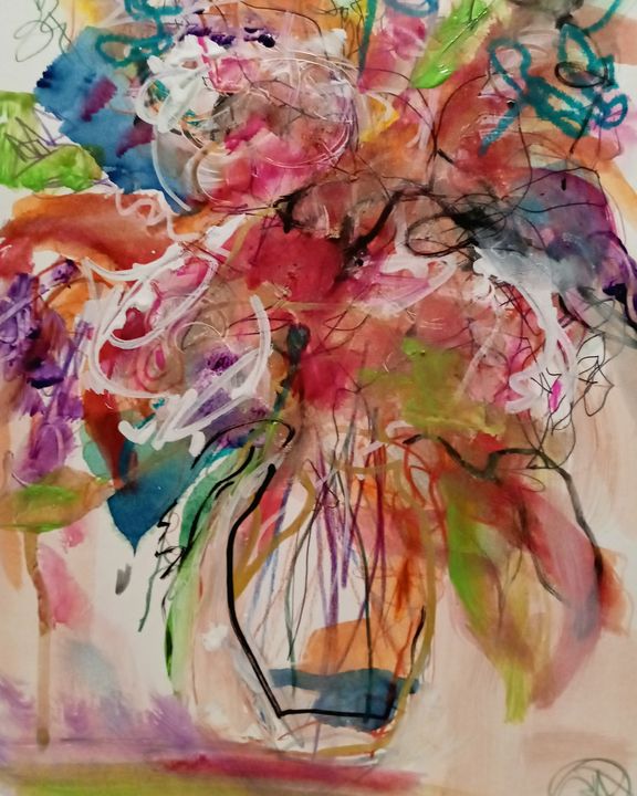 Floral 1 - GYPSY STAR ARTWORK - Paintings & Prints, Abstract ...