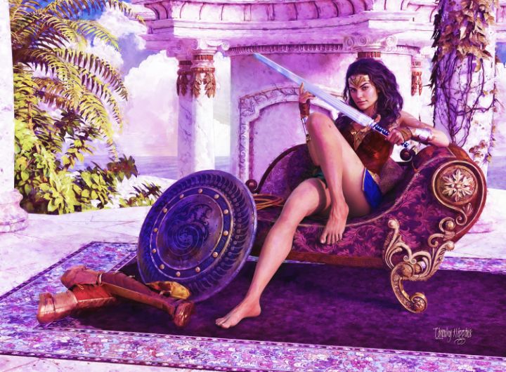 Amazon's Day off - Swampy Sloth Studios - Paintings & Prints, Fantasy & Mythology, Fantasy Men ...