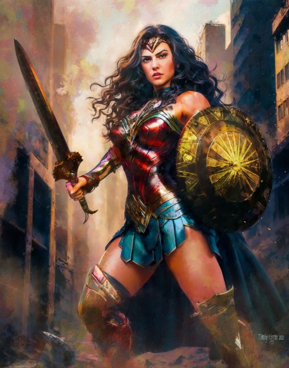 Amazon Endgame - Swampy Sloth Studios - Paintings & Prints, Fantasy & Mythology, Fantasy Men ...