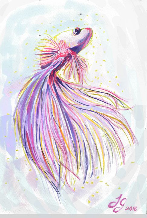 Dancing Fish - Juan Guzmán Messages - Drawings & Illustration, Animals ...