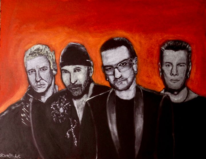 U2 Forever Fire - Dana E.M. Art - Drawings & Illustration, People ...