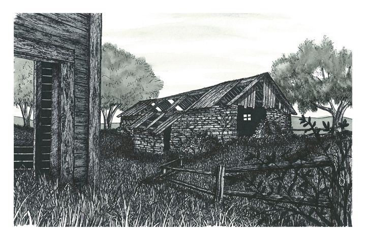 Old Abandoned Farm - Jonathan Baldock - Drawings & Illustration ...