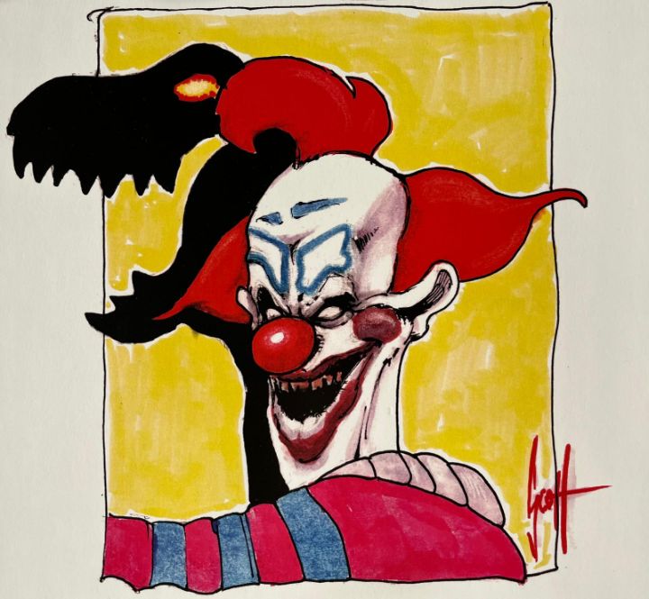 Killer Klown - Roller Coaster Art Show - Drawings & Illustration ...