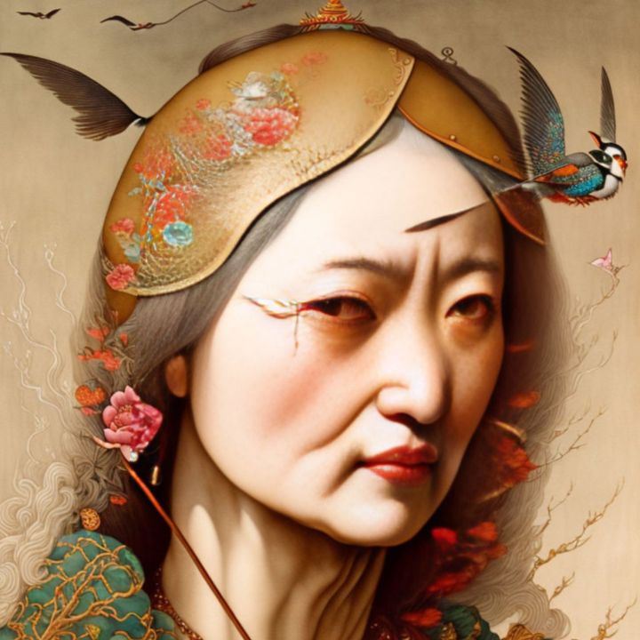 Ai Lisha Taitai © - - Paintings & Prints, People & Figures, Portraits ...