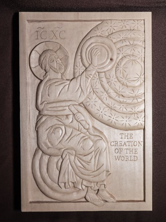 Jesus Christ Creating The World Icon - Dariusz Max Carvings ...