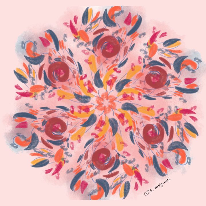 Dancing Colours Pink Rose - O.T.S. Original - Digital Art, Landscapes ...