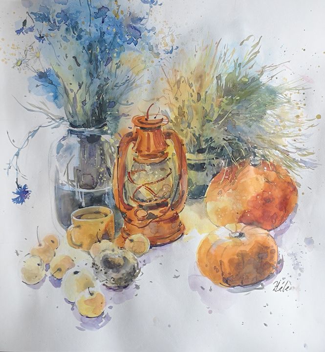 Autumn moment - Helene Manoli - Paintings & Prints, Landscapes & Nature ...