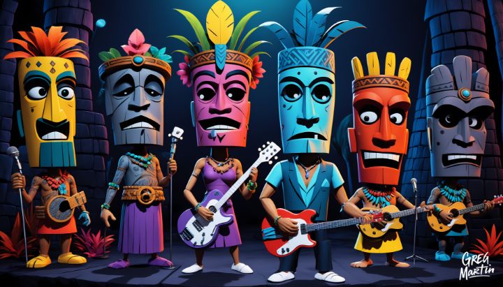 Tiki Lessons and Jam Sessions - GREG MARTIN - Digital Art & AI, Ethnic ...