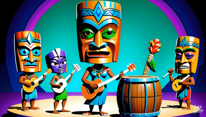 Polynesian Tiki Performance - GREG MARTIN - Digital Art & AI, Ethnic ...