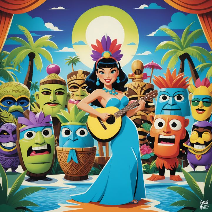 A Tiki Serenade - GREG MARTIN - Digital Art & AI, Ethnic, Cultural ...