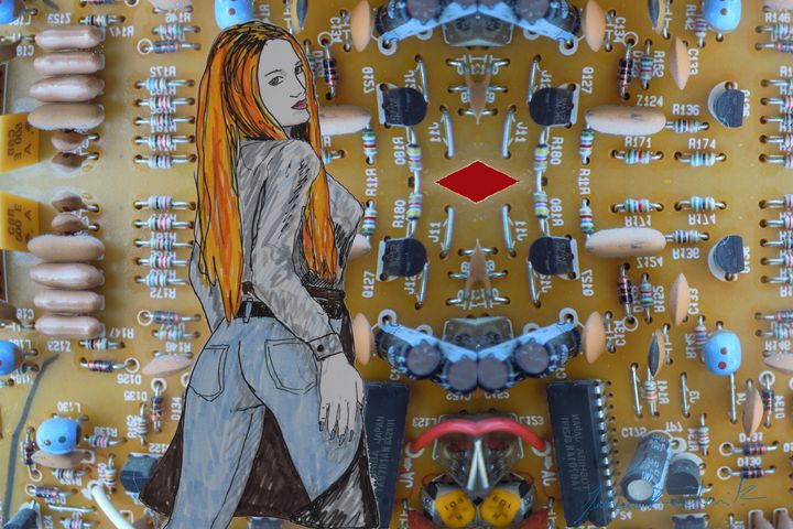 Electric Lady - Juhan Rodrik - Drawings & Illustration, People ...