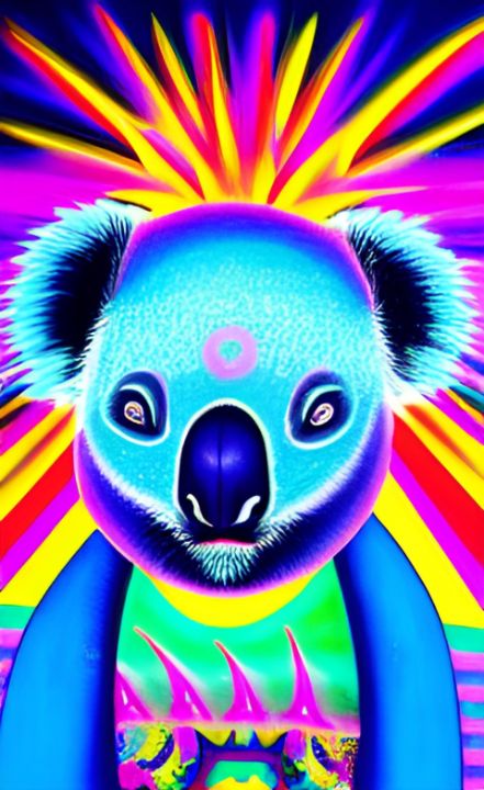 Blue koala - Cloudsky23 - Digital Art & AI, Animals, Birds, & Fish ...