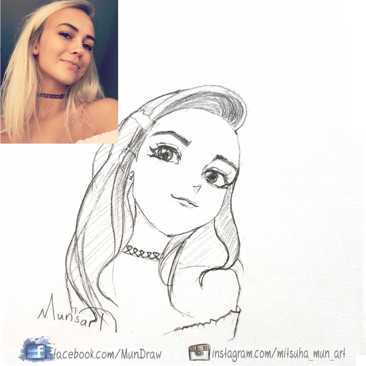 Sketch custom Portrait - Mun Art - Drawings & Illustration, People ...