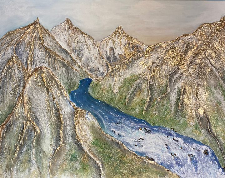 Mountain Stream - Captivating Visions - Paintings & Prints, Abstract ...