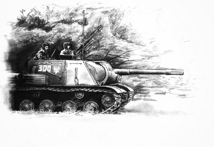 The advance on Berlin. An ISU-152. - chernobylman - Drawings ...