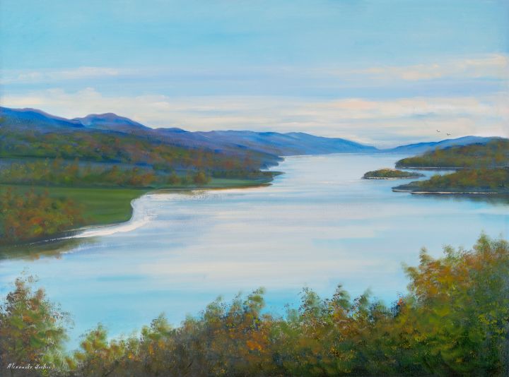 Queens View, Pitlochry, Scotland - Alexander Taylor Dickie - Paintings ...