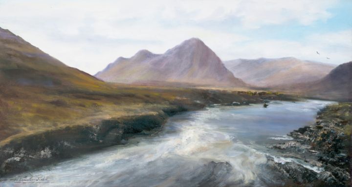 River Etive, Scotland - Alexander Taylor Dickie - Paintings & Prints ...