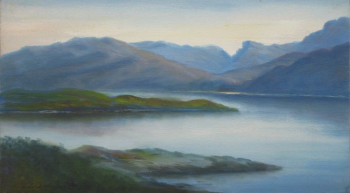 Loch a Cha'rn Bha'in, Scotland - Alexander Taylor Dickie - Paintings ...