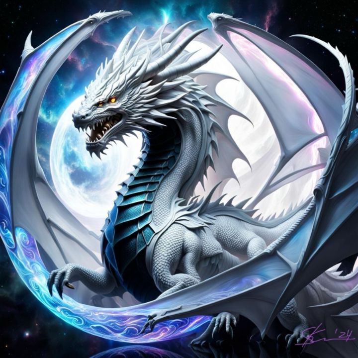 White Dragon - Artistry of Mine - Paintings & Prints, Fantasy ...
