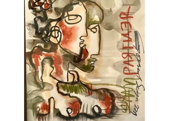 Partner Arts - RedBlue Arts - Drawings & Illustration, Abstract ...