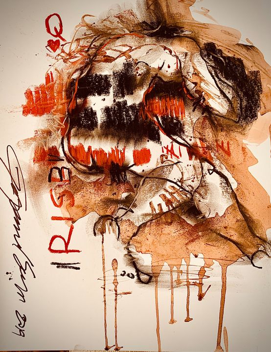 Rise Arts - RedBlue Arts - Drawings & Illustration, Abstract ...