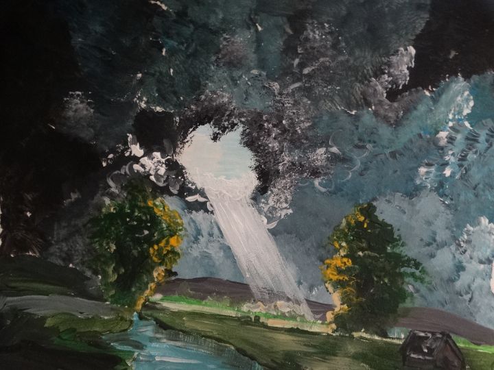 Sun rays through the clouds - Rose and Nev - Paintings & Prints ...