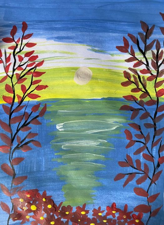 Sun Reflection - Upoma’s Gallery - Drawings & Illustration, Landscapes ...