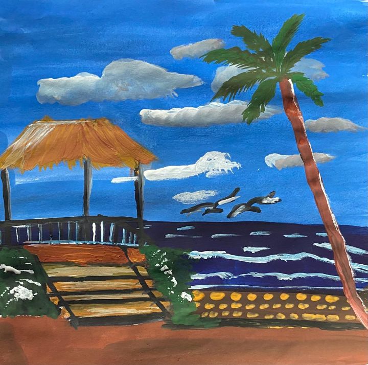 Seaside View - Upoma’s Gallery - Drawings & Illustration, Landscapes ...