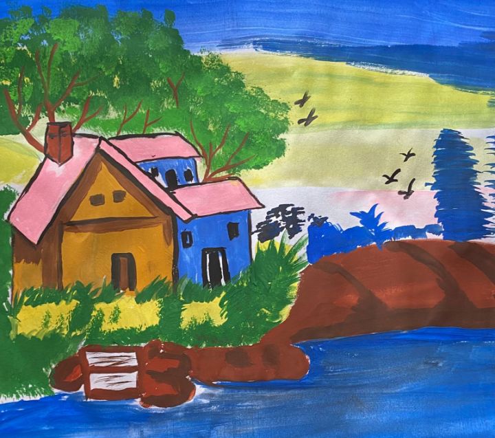A House By the RiveR - Upoma’s Gallery - Drawings & Illustration ...